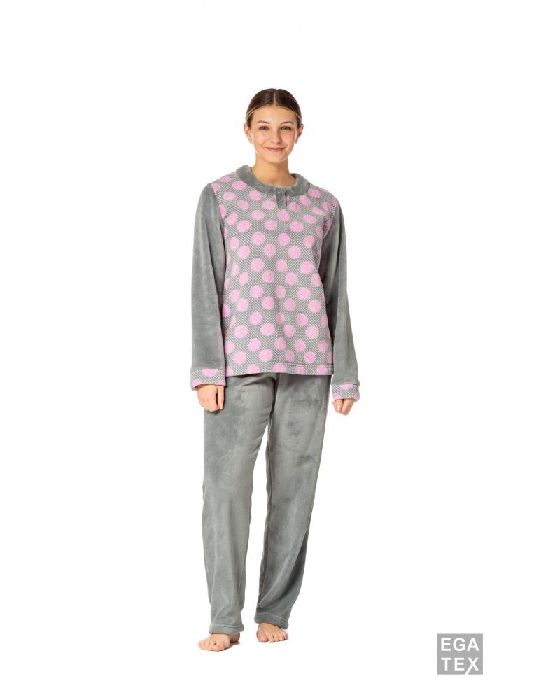 PIJAMA MUJER EGATEX 232583 CIRCULOS GRANDES - TALLAS: m, l, xl; COLOR ...