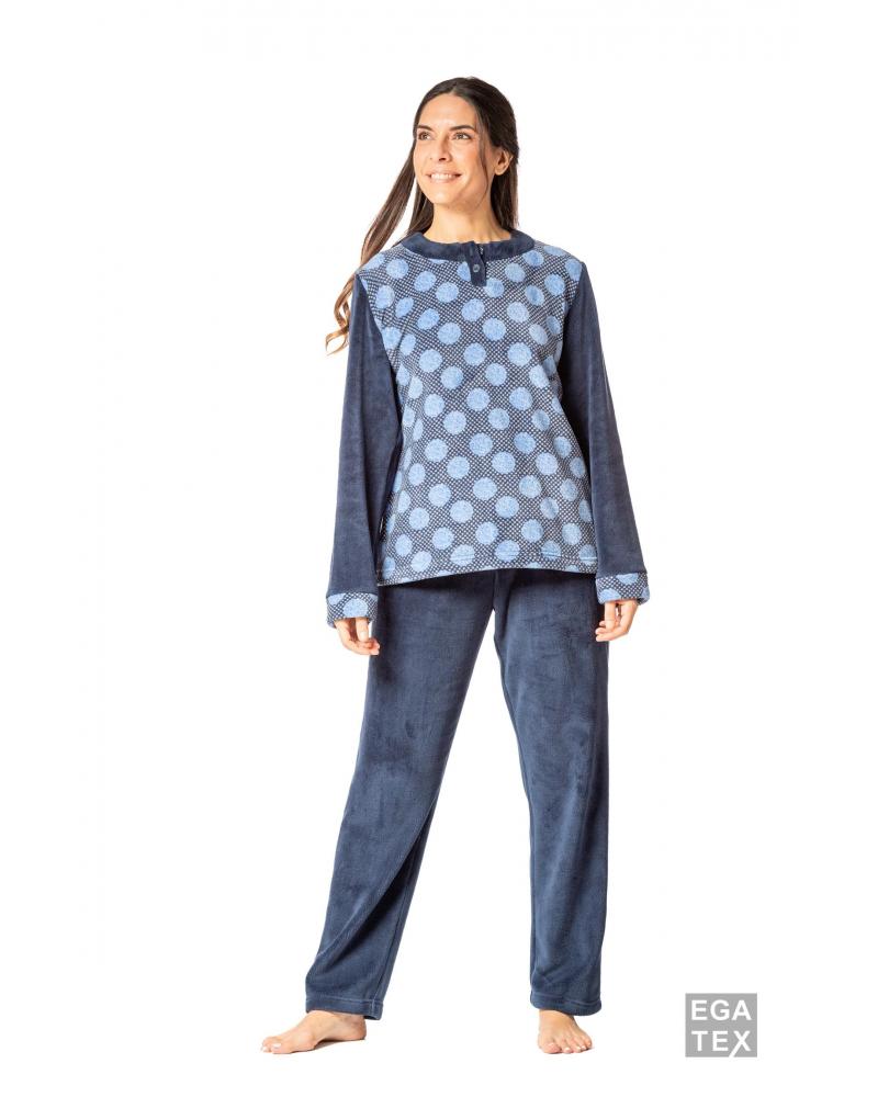 PIJAMA MUJER EGATEX 232583 CIRCULOS GRANDES - TALLAS: m, l, xl; COLOR ...